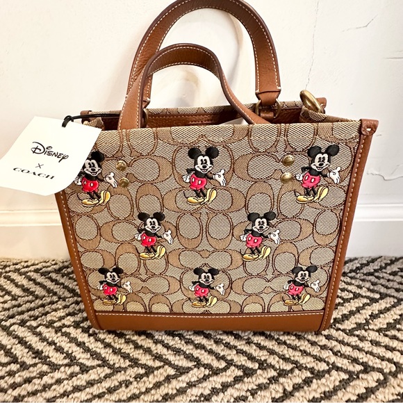Coach | Bags | Disney X Coach Signature Jacquard Mickey Mouse New ...